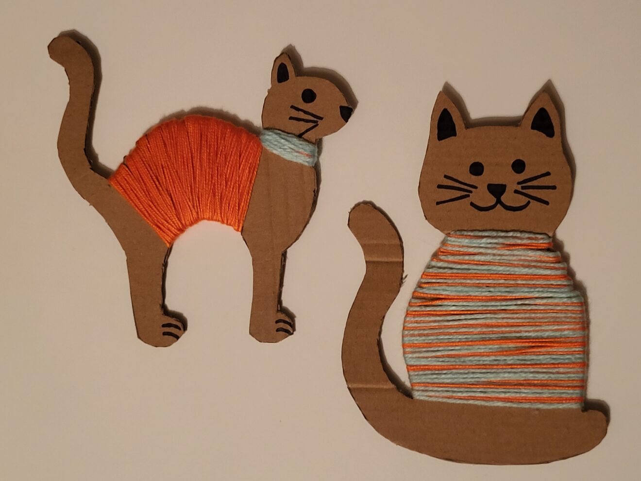 HOW TO MAKE CARDBOARD CATS IN WINTER JUMPERS – CRAFT WITH KAT